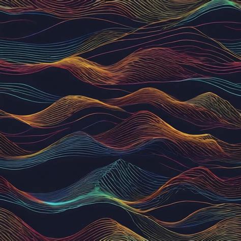 Premium Photo Abstract Wave Wireframe Element Background Stylized Line Art Wavy Pattern Curved