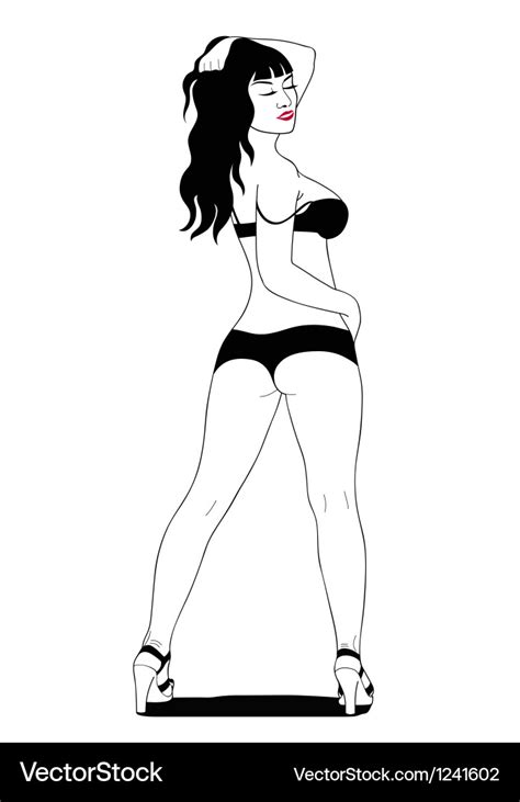 Sexy Lady Royalty Free Vector Image Vectorstock