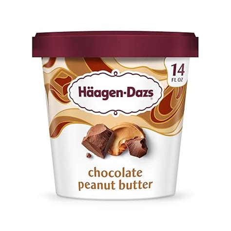 Haagen Dazs Chocolate Peanut Butter Ice Cream 14 Fl Oz Frozen