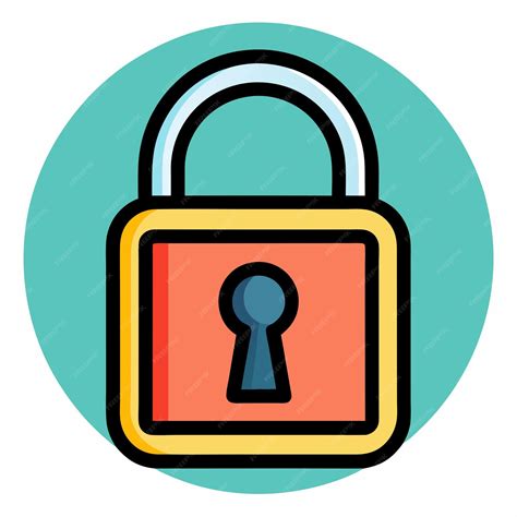 Lock Clipart Cartoon Illustration Drawing Premium Ai Generated Vector