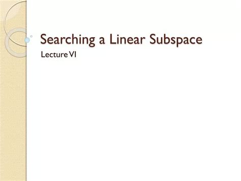 Ppt Solving Linear Constraint Problems Algorithms And Methods