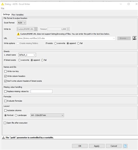 Append Sheets To Existing Excel Using Knime Server Knime Server