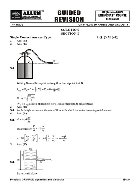 02 Gr Fluid Dynamics And Viscosity Solution Pdf Fluid Dynamics Gas Technologies
