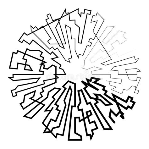 Geometric Random Circular Element Abstract Angular Circle Shape Stock Vector Illustration Of