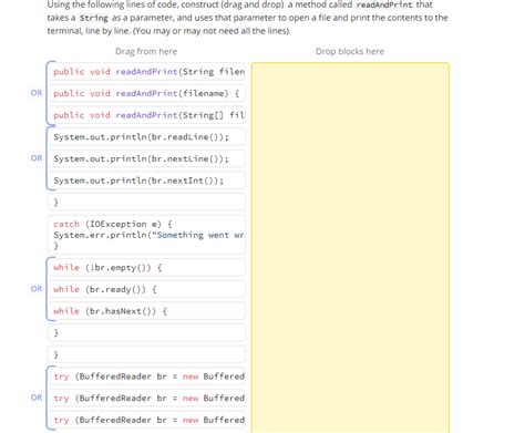 Solved Using The Following Lines Of Code Construct Drag