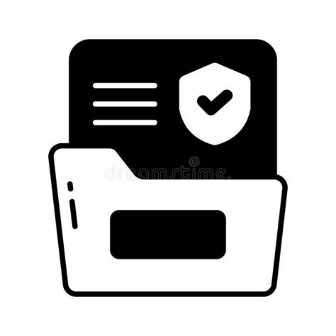 Secure Folder Vector Design In Modern And Trendy Style Stock Vector