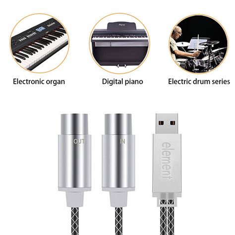 Element Midi Cable To Usb In Out Converter Usb Mi Grandado