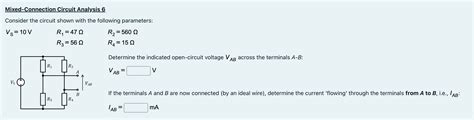 Solved Consider The Circuit Shown With The Following Chegg
