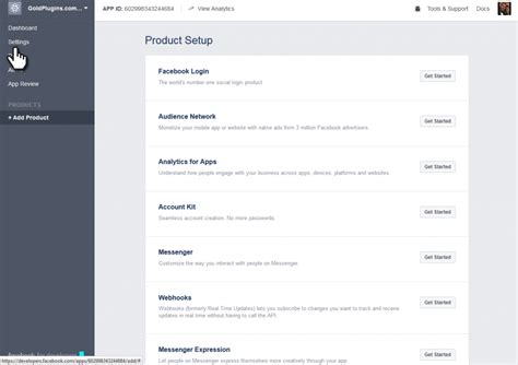 How To Get An App Id And Secret Key From Facebook Gold Plugins