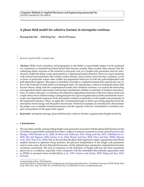 Pdf A Phase Field Model For Cohesive Fracture In Micropolar Continua