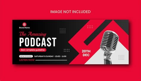 Premium Vector Podcast Talk Show Facebook Promo Cover Template
