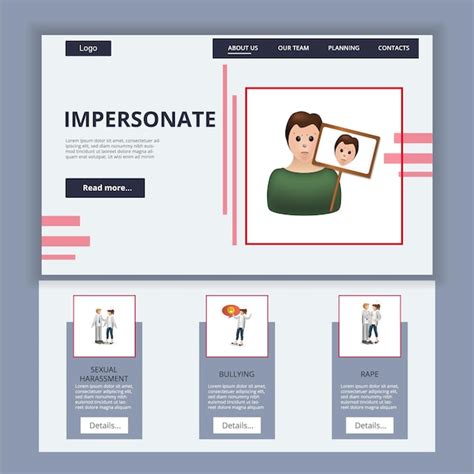 Premium Vector Impersonate Flat Landing Page Website Template Sexual
