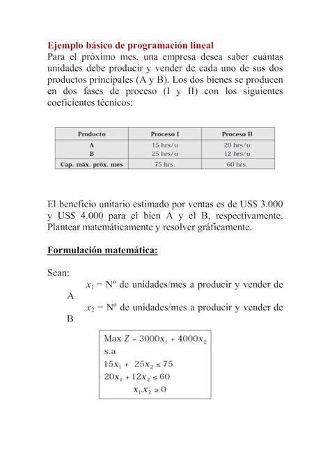 Pdf Ejemplo Basico De Programacion Lineal Dokumen Tips