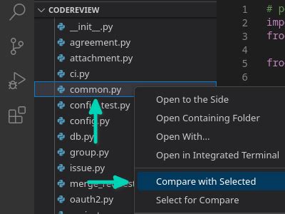 Comparing Files In Visual Studio Code