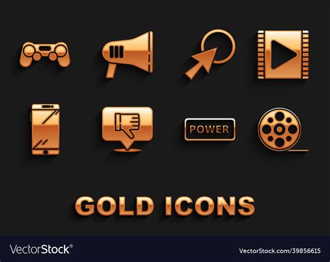 Set Dislike In Speech Bubble Play Video Film Vector Image