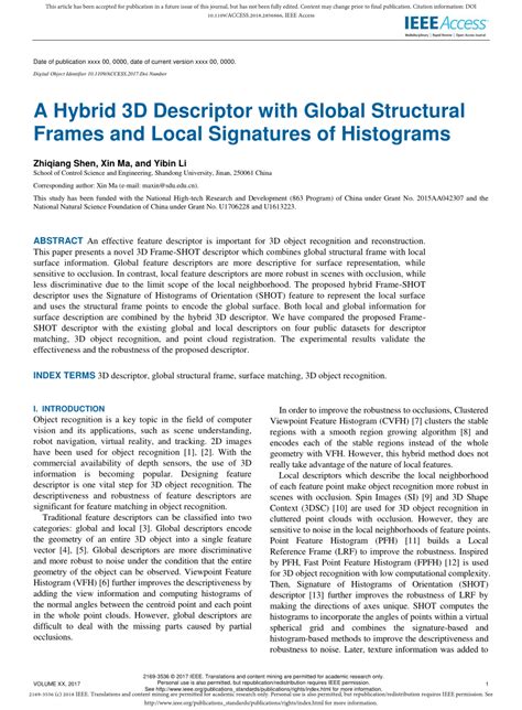Pdf A Hybrid 3d Descriptor With Global Structural Frames And Local Signatures Of Histograms