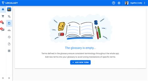 general glossary definition in localazy software translation tool