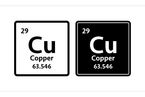 Copper Symbol Chemical Element Graphic By Dg Studio Creative Fabrica