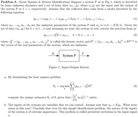 Solved Problem 8 Least Squares System Identification Suppose A