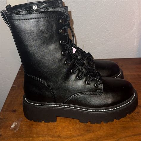 Wild Fable Shoes Wild Fable Black Combat Boots Poshmark