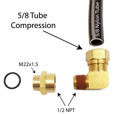 Volvo Truck Air Tank Compression Fitting Kit 58 Partlogix
