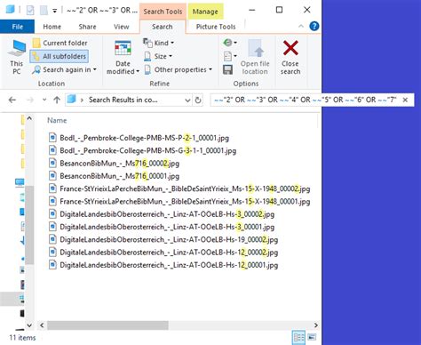 Windows 10 How To Seach File Names Contain Any Digitnumber In Windws