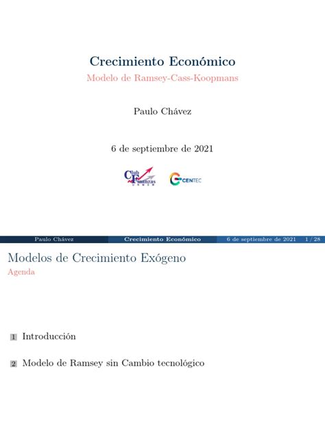 Modelo De Ramsey Cass Koopmans Descargar Gratis Pdf Crecimiento