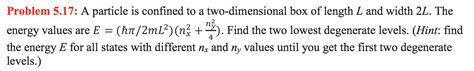 Solved Problem A Particle Is Confined To A Chegg