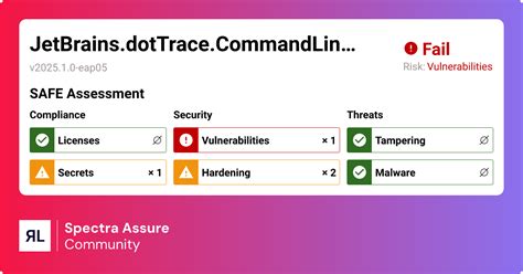 Jetbrainsdottracecommandlinetoolswindows X64202510 Eap05 Nuget Reversinglabs Spectra