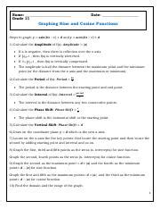 Graphing Sine And Cosine Functions Steps Formulas And Course Hero