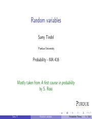Understanding Random Variables And Probability Theory A Course Hero
