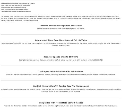Sandisk Ultra Microsdxc Uhs I Card Tb Ple Computers