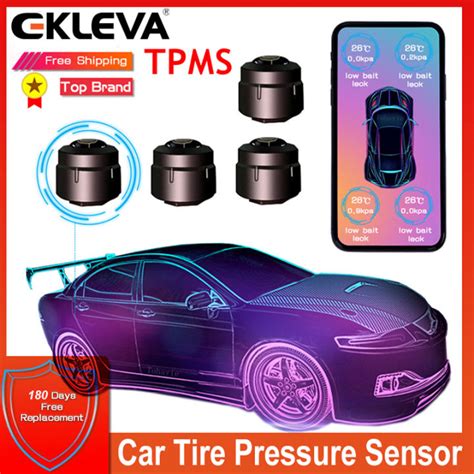 EKLEVA Car Tire Pressure Sensor Waterproof Android IOS BLE TPMS Universal Motorcycle External
