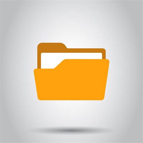 Premium Vector File Folder Icon In Flat Style Documents Archive Vector Illustration On
