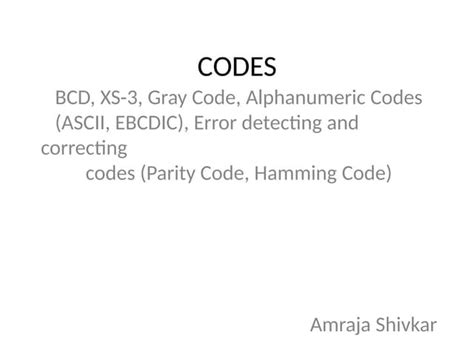 Computer Codes Pptx