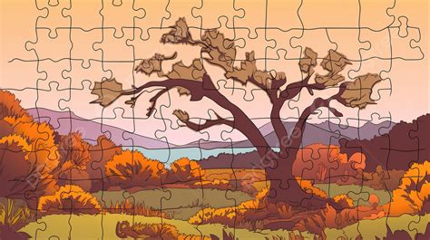 가을 풍경의 만화 퍼즐 이미지 그림이 없는 퍼즐 배경 일러스트 및 사진 무료 다운로드 Pngtree