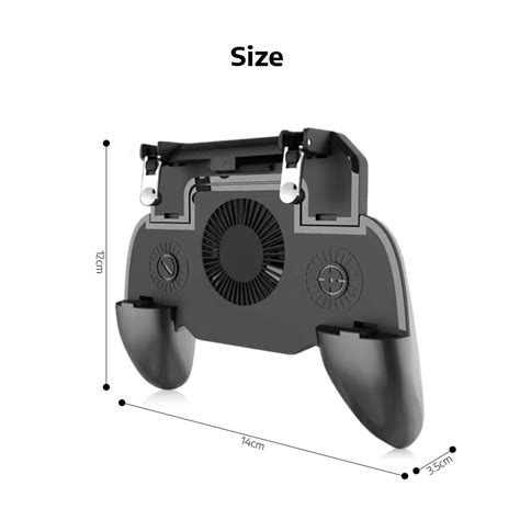 Mobile Game Controller Grip Extended Handle With Trigger Joystick For IOS Android Yoibo