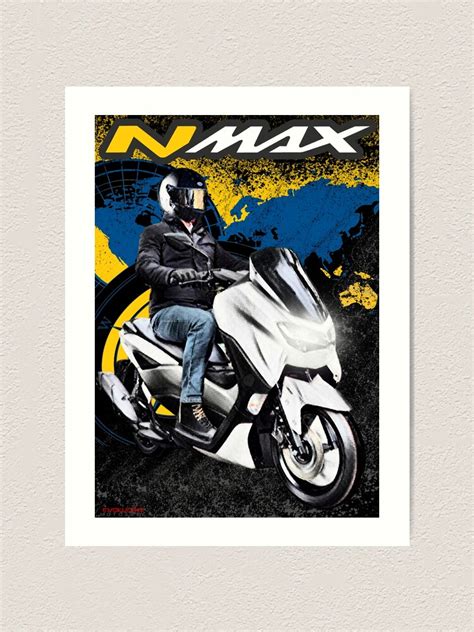 yamaha nmax 110 world map art print for sale by evomotoarte redbubble