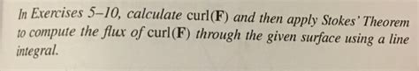 solved in exercises 5 10 calculate curl f and then apply