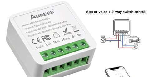 Aubess Tuya Mini Wifi Diy Switch Supports 16a Control Smart Home