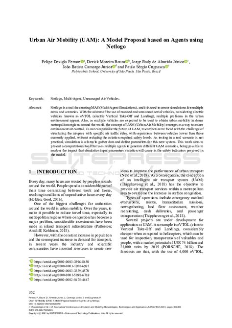 Pdf Urban Air Mobility Uam A Model Proposal Based On Agents Using Netlogo