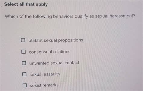 solved select all that apply which of the following behaviors qualify