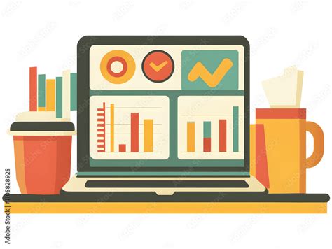 Data Analysis Dashboard Office Workspace Digital Visualization Modern