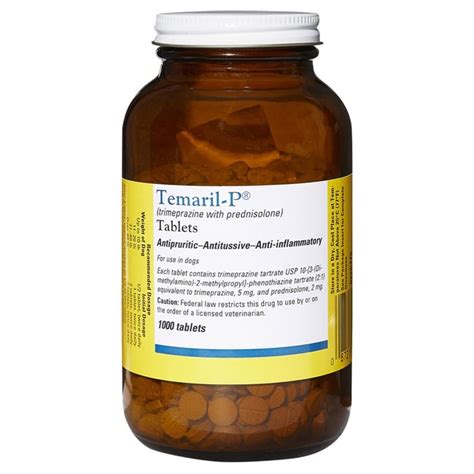 Med Vet International Zoetis Temaril P 1000 Tablets Quantity Pack Of