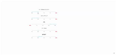 react js ライブラリ「rc slider」を使用して様々な種類のスライダーを作成する mebee