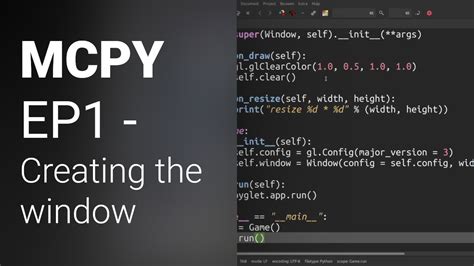 Minecraft Clone In Python Tutorial Ep1 Creating The Window Youtube