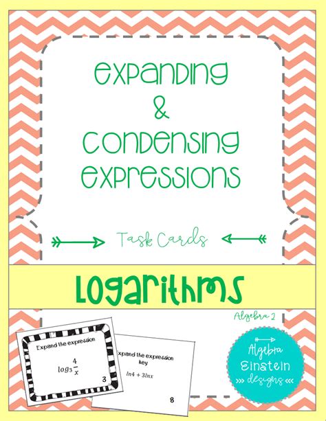 Condense And Expand Logarithms Worksheets