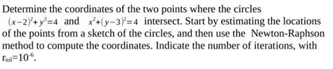Solved Determine The Coordinates Of The Two Points Where The Chegg