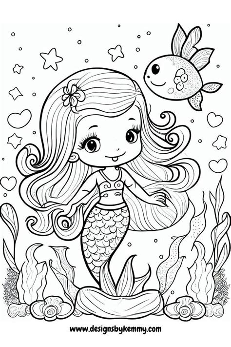Little Mermaid Coloring Page