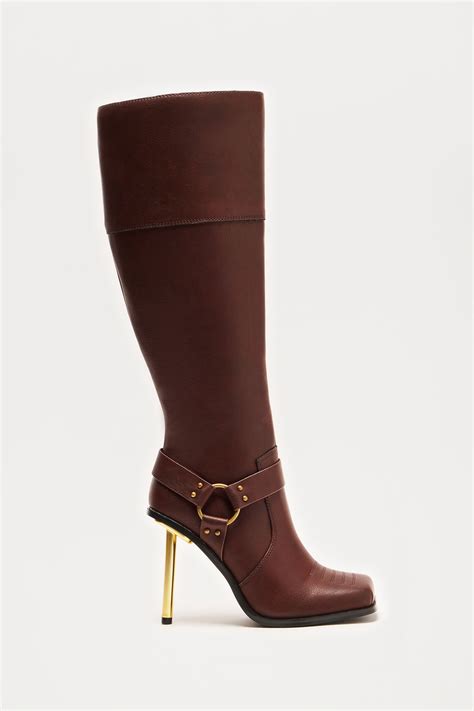 keaton hardware boots brown fashion nova